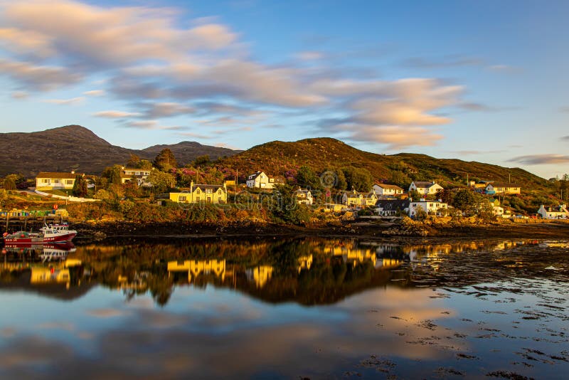 Sunset View of Kyleakin, at Isle of Skye, Scotland Editorial ... Sunset View of Kyleakin, at Isle of Skye, Scotland Editorial ...