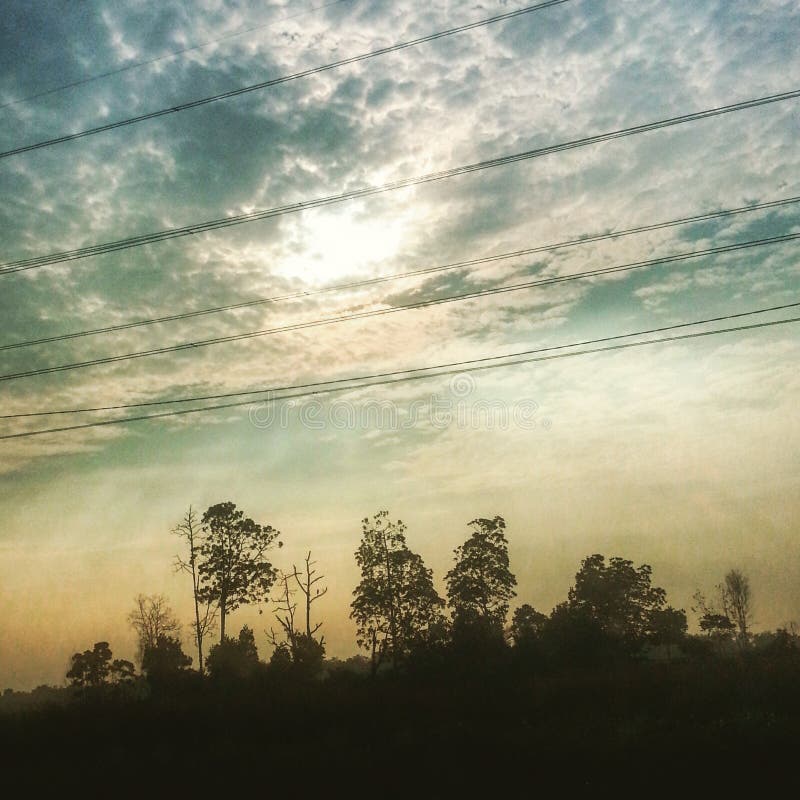 Sunset view editorial image. Image of indah, view, sunset - 65063845