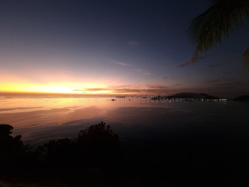 Sunset View from Lighthouse at Padang Beach Stock Photo - Image of ...