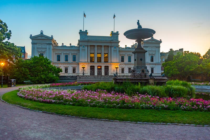 Sunset View of the Lund University in Sweden Stock Photo - Image of ...