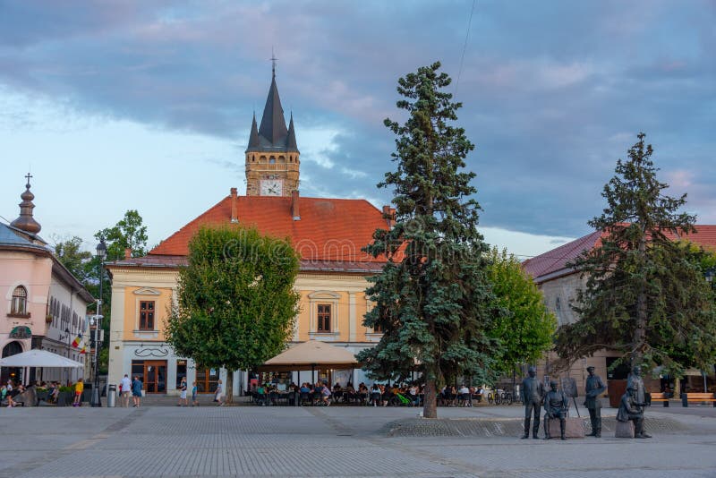 Sunset View of the Main Square in Baia Mare, Romania Editorial Image ...