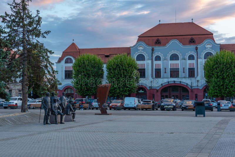 Sunset View of the Main Square in Baia Mare, Romania Editorial ...