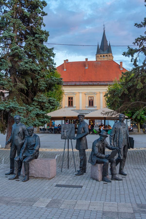 Sunset View of the Main Square in Baia Mare, Romania Editorial ...