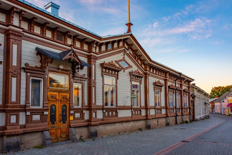 Sunset View of Marela Museum at Vanha Rauma District of Rauma in Stock ...