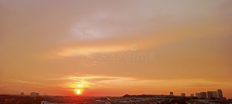 Sunset View Moment in the Evening Clouds Stock Photo - Image of clouds, sunset: 333069624