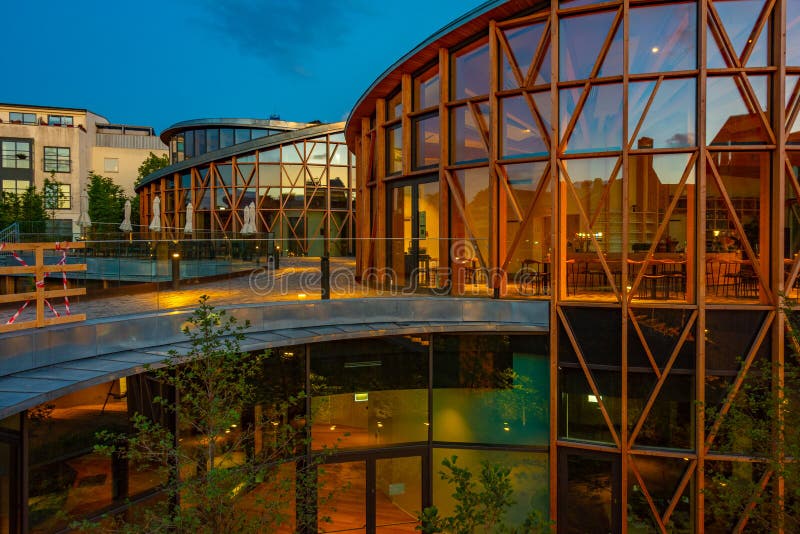 Sunset View of Museum of Hans Christian Andersen in Odense, Denm ...
