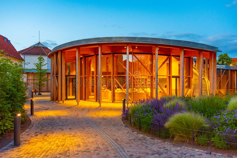 Sunset View of Museum of Hans Christian Andersen in Odense, Denm ...