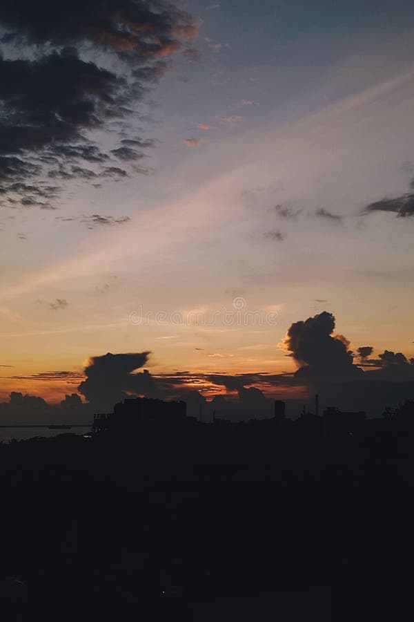 Sunset View in My Balcony What a Masterpiece Stock Photo - Image of ...