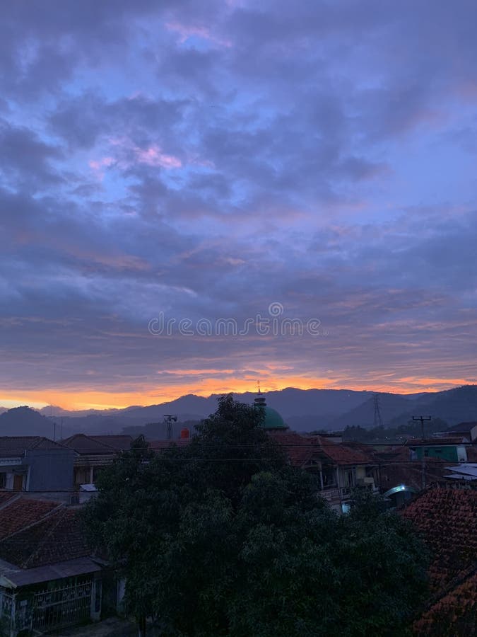 Sunset stock photo. Image of house, sunset, nature, view - 262638164