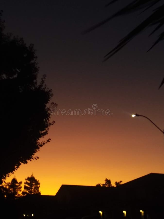 Sunset View from a Normal Street Stock Photo - Image of sunset, peace ...