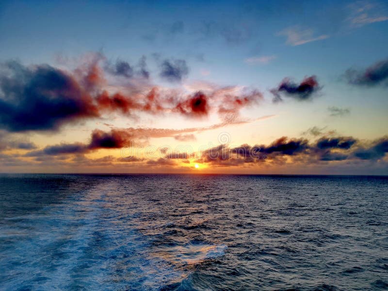 Sunset view on ocean stock photo. Image of sunrise, ocean - 171660064