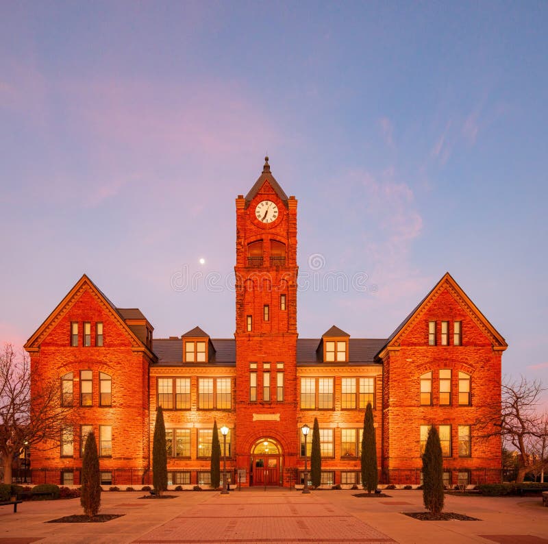 Sunset View of the Old North Tower of University of Central Oklahoma ...