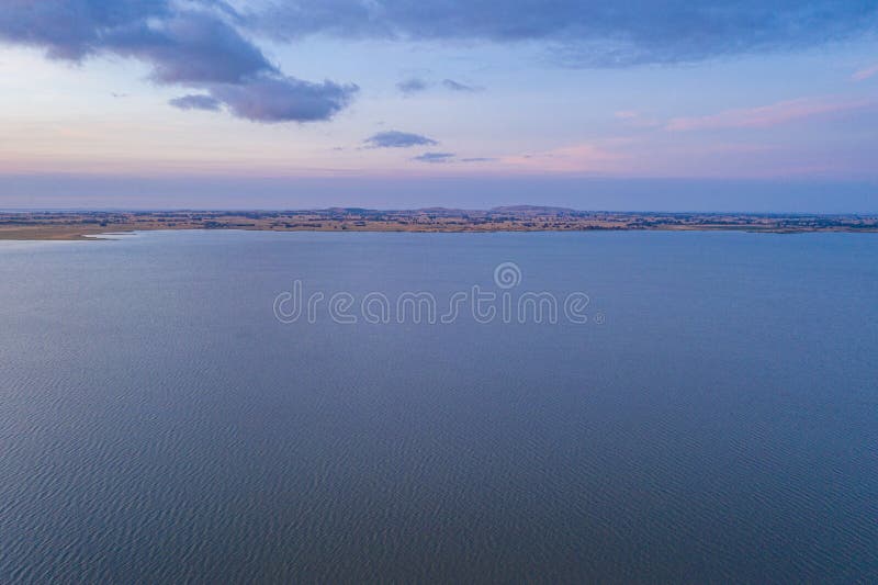 Sunset View Over Lake Colac in Australia Stock Image - Image of lawn ...
