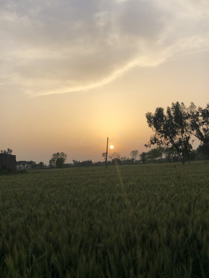 Sunset View in Pakistan Village Stock Photo - Image of village, sunrise ...