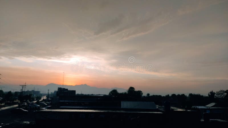 Sunset View after Rainfall at Peshawar Pakistan Stock Image - Image of ...