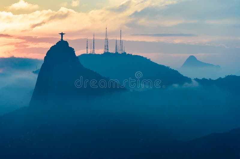 Sunset View of Rio De Janairo, Brazil Editorial Photo - Image of ...