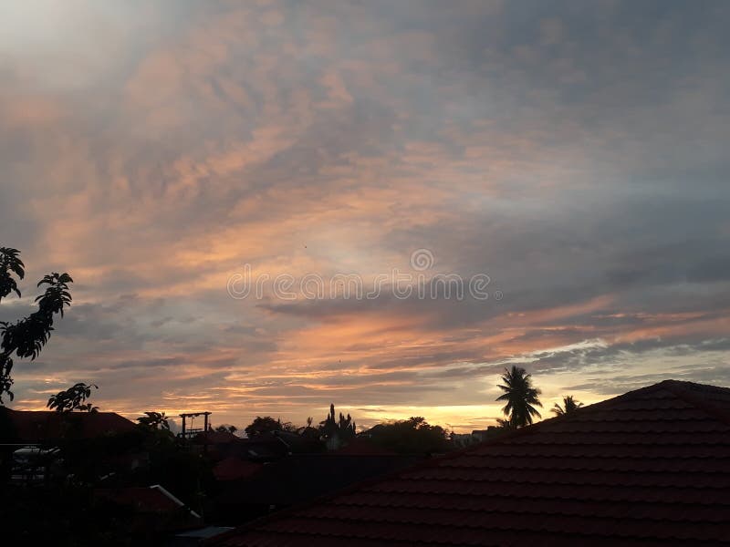 The Sunset View is a Scene Where the Sun that Has Risen in the East ...