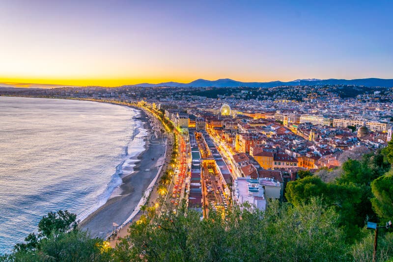 Seaside of Nice, France stock image. Image of riviera - 206095849