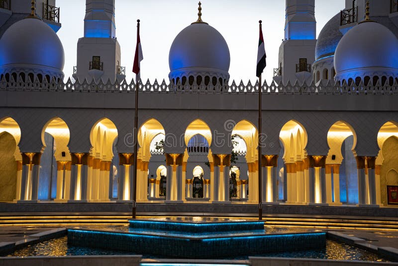 Sunset View of the Sheikh Zayed Grand Mosque in Surakarta, Central Java ...