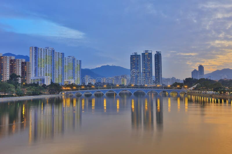 Day View Of Shing Mun River Editorial Photography - Image of housing ...