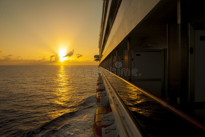 Sunset View from Ship Balcony Stock Photo - Image of cruise, rest: 48069160