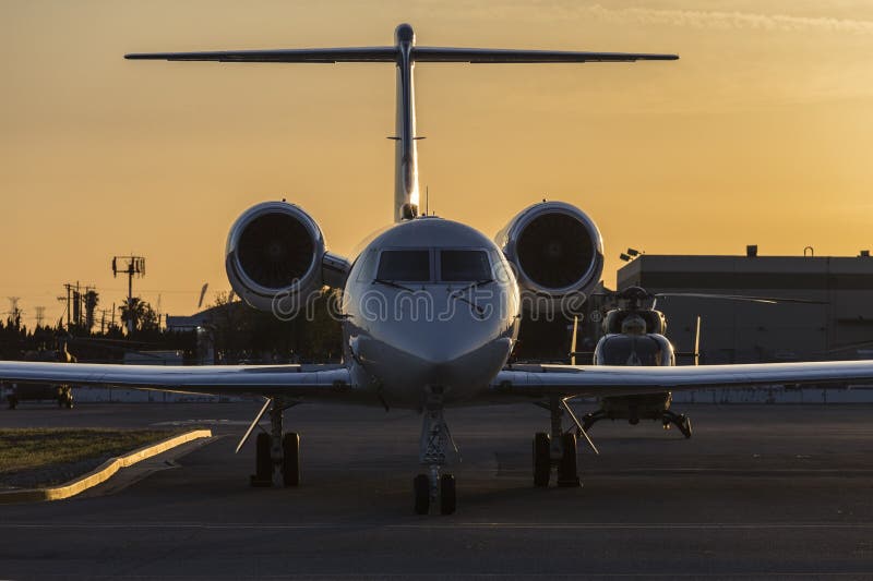 Small Jet after Sunset stock photo. Image of sunset - 115186164