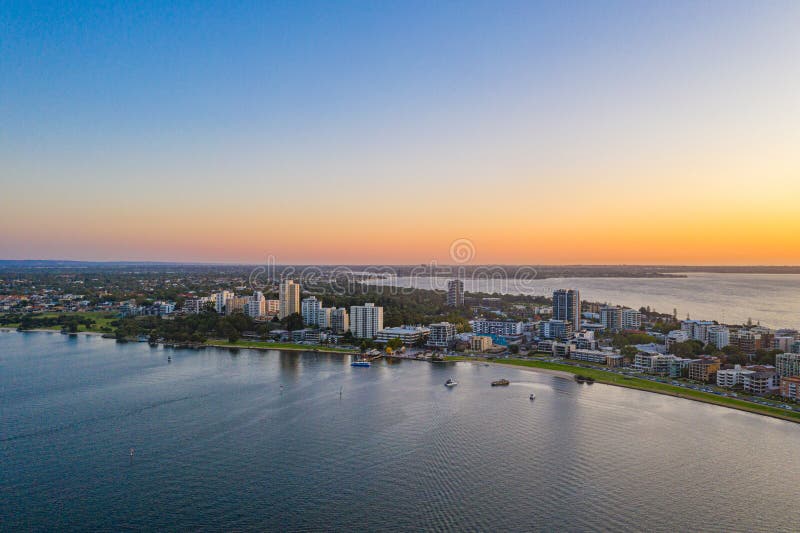 Sunset View of South Perth, Australia Editorial Photo - Image of ...