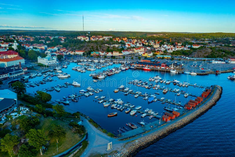 Sunset View of Swedish Town Stromstad Stock Photo - Image of coast ...