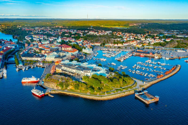 Sunset View of Swedish Town Stromstad Stock Photo - Image of bohuslan ...