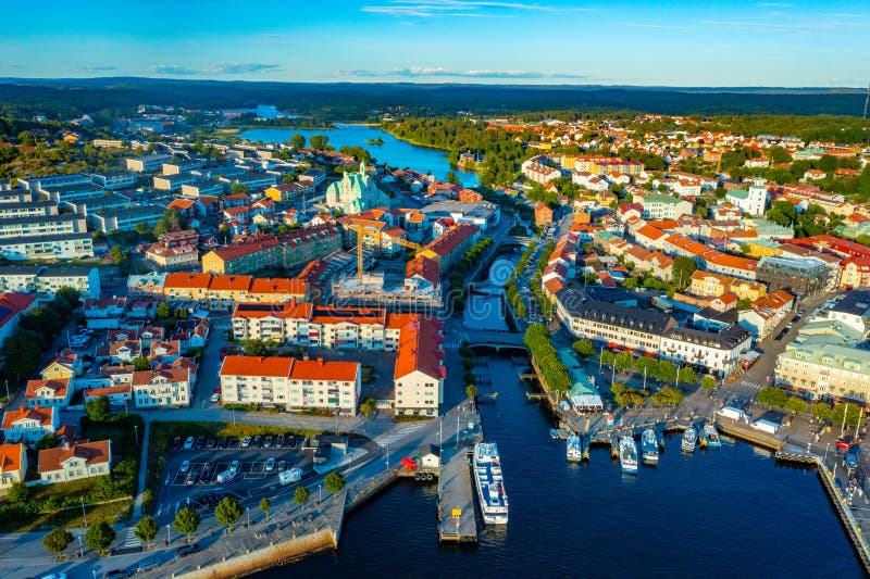 Sunset View of Swedish Town Stromstad Stock Photo - Image of swedish ...