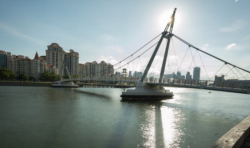 Sunset View at Tanjong Rhu stock image. Image of lake - 68535013