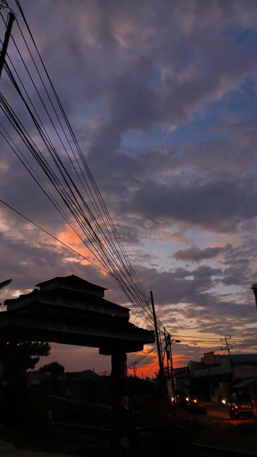 Sunset View on Top of the Gate. Bandung, Indonesia - 2 October 2022 ...