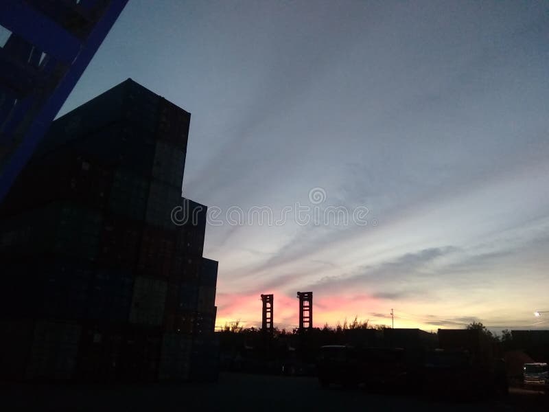 Sunset view stock image. Image of twilight, sunset, sunrise - 287476119