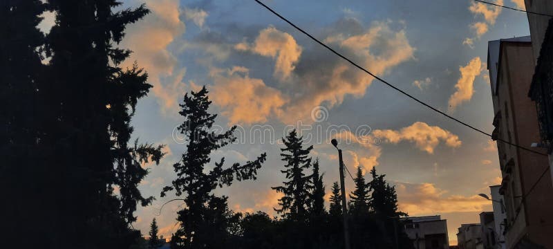 Sunset View Where Lovely Sky Stock Photo - Image of lovely, view: 364176188