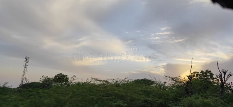 Sunset View from the Window of the Indian Rail Editorial Photo - Image ...