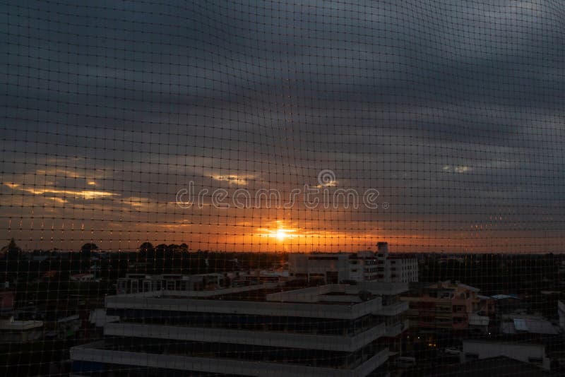 Sunset View from the Window Stock Photo - Image of night, city: 122667132