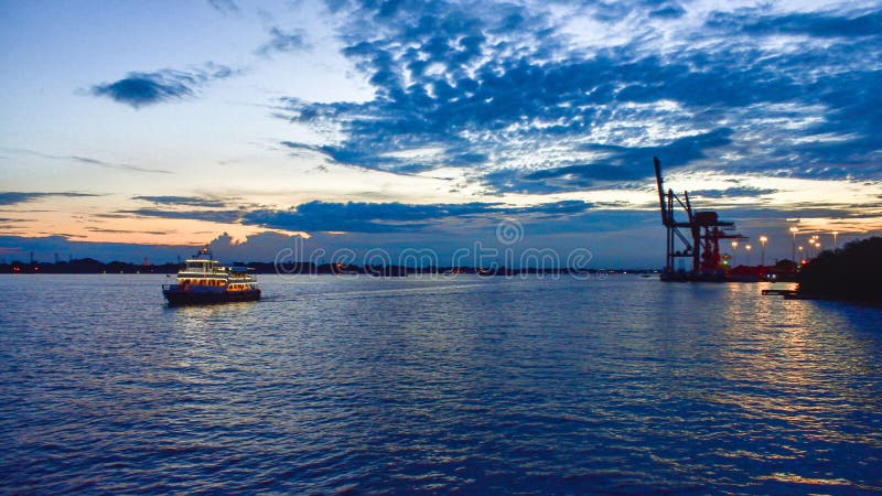 View of Yangon, Myanmar. stock photo. Image of city, blue - 7585800