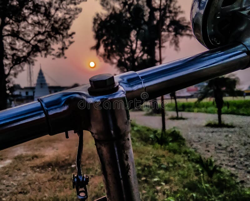 Sunset stock photo. Image of views, handle, sunset, cycles - 132268948