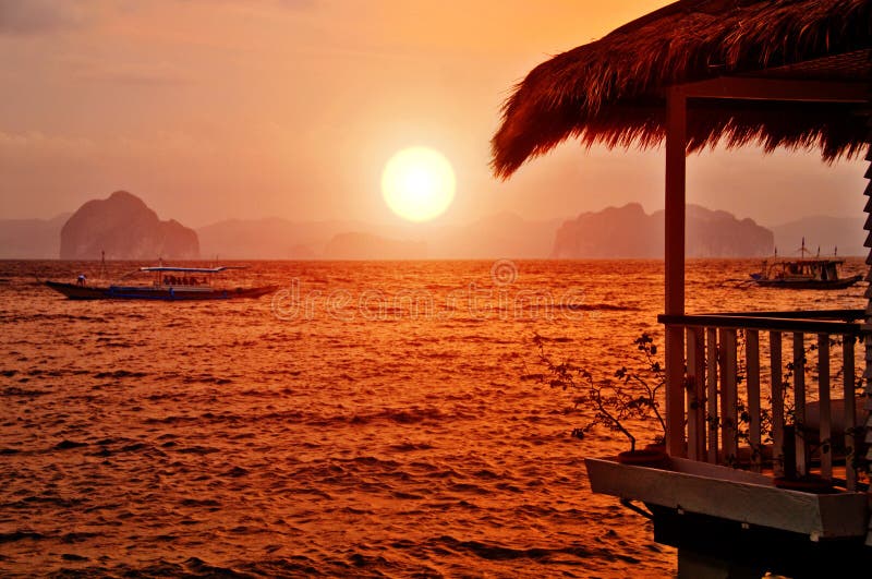 Sunset Villa stock image. Image of estate, prestigious - 10564359