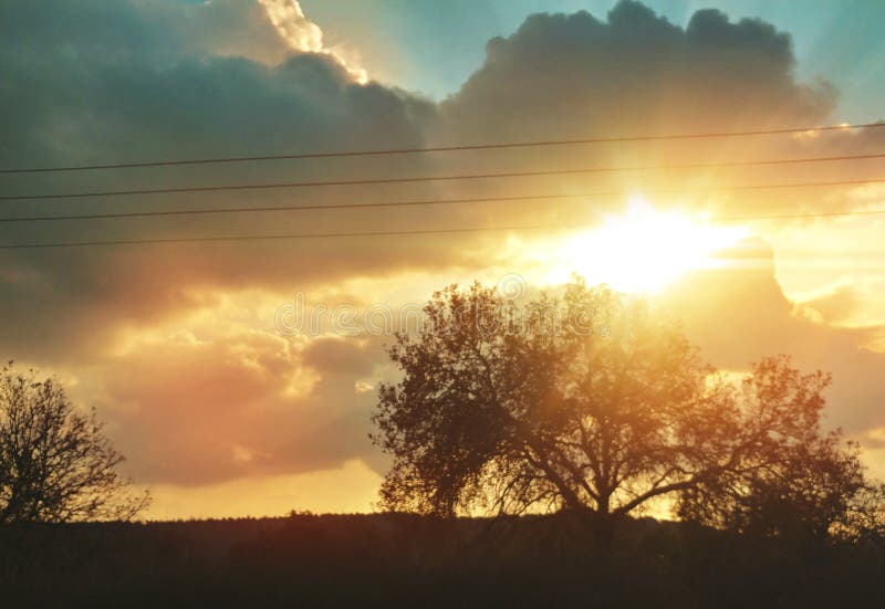 Sunset warm colors stock image. Image of light, warm - 178711045