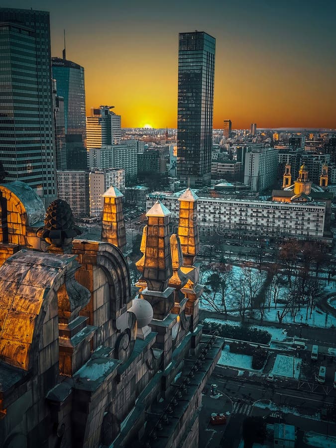 Skyline view stock photo. Image of warsaw, high, view - 272013290