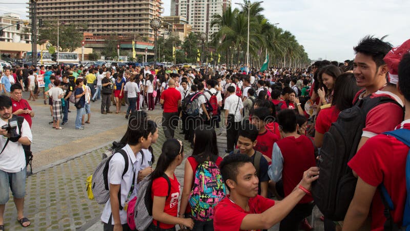 Sunset Watch Protest for Manila Bay, Manila Editorial Photography ...