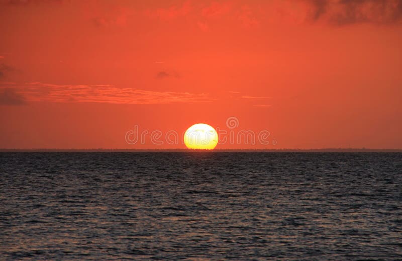 Sunset on the Water in Tonga on Fafa Island Stock Photo - Image of ...