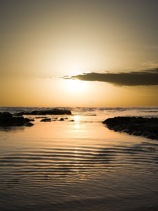 Sunset on the Water stock image. Image of shoreline, coastline - 19868603
