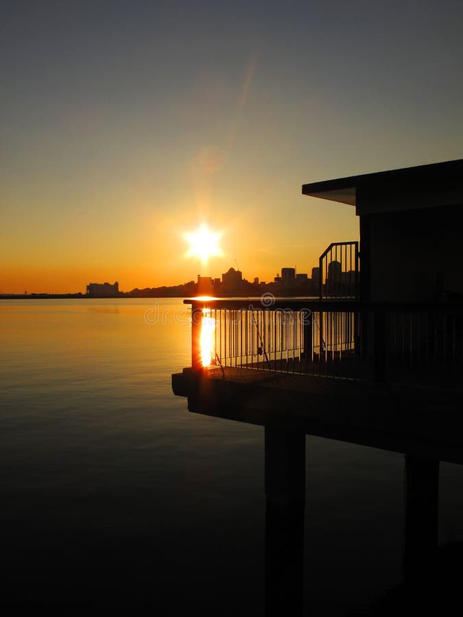 Sunset at the Waterfront stock image. Image of landscape - 19514423