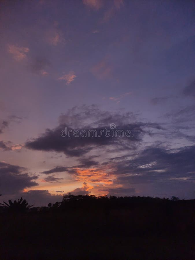 Sunset Which is always Bright Beautiful but Momentary Stock Photo ...