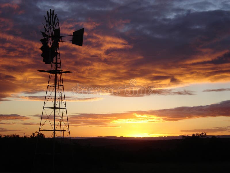 Windmill at dawn stock image. Image of indiana, stress - 1471987