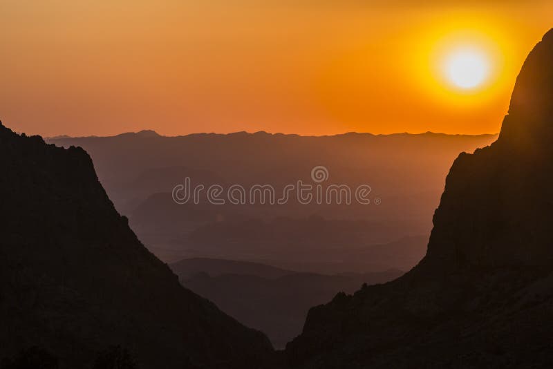 Sunset at the Window in Big Bend Stock Image - Image of chisos ...