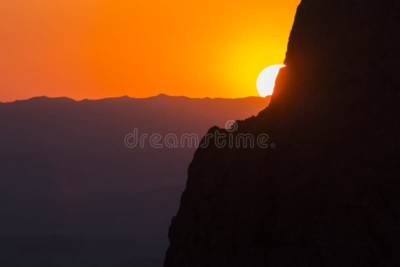 Sunset at the Window in Big Bend Stock Image - Image of mountain ...