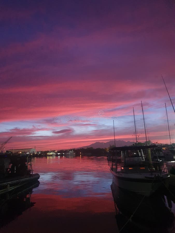 Sunset in a Yatch at Subic Bay Philippines Stock Photo - Image of ...